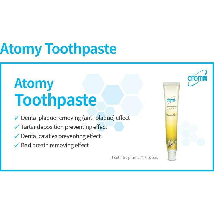 Toothpaste Propolis and Green Tea Atomy 艾多美 蜂胶绿茶牙膏 (50g x 1tube) Ready ...