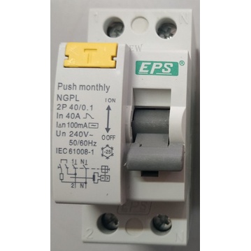 EPS 40A 63A 2 POLE 30mA 100mA ELCB / RCCB (SIRIM Approve) | Shopee Malaysia