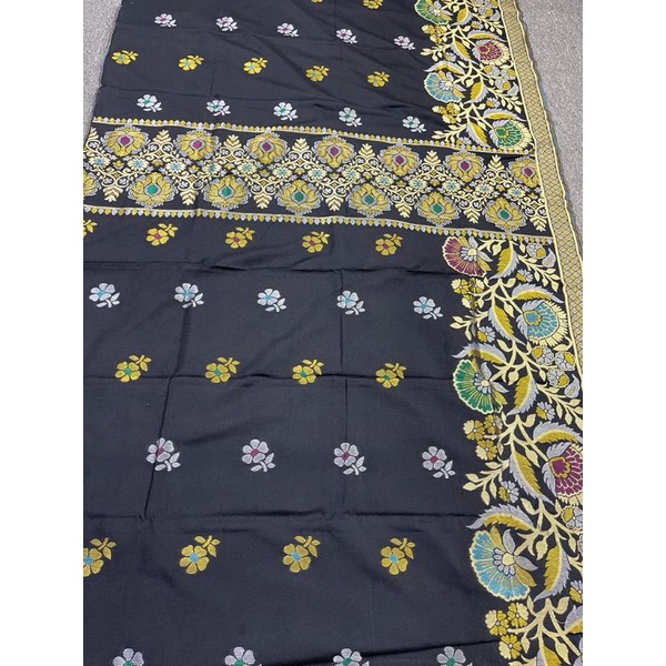 songket bunga raya multi colour exclusive kain quality bagus | Shopee ...