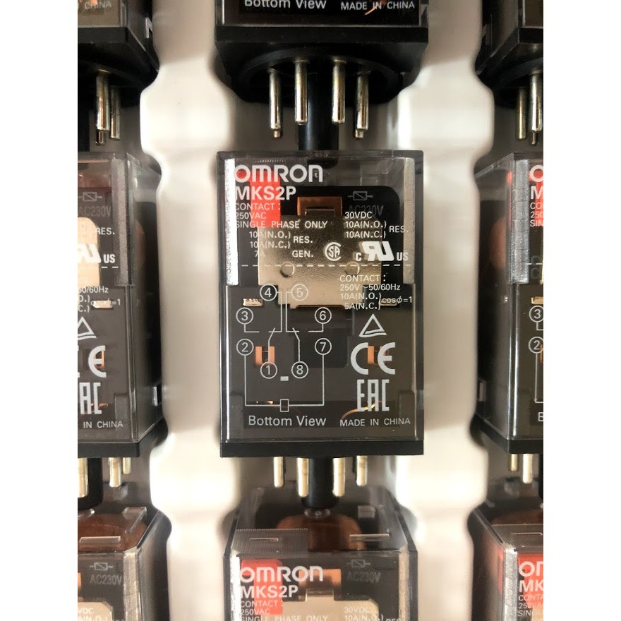 Omron MKS2P 8 Pin / 11 Pin Power Relays AC220 And SOCKET BASE | Shopee Malaysia