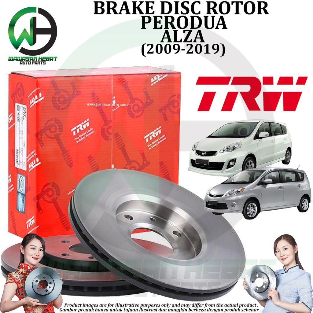 Perodua Alza Old , Alza New Front Brake Disc Rotor TRW [ 1Pair ...