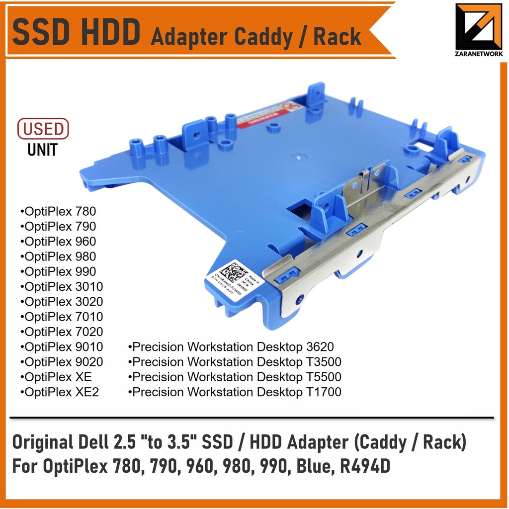 Original Dell 2.5 "to 3.5" SSD / HDD Adapter (Caddy / Rack) for ...