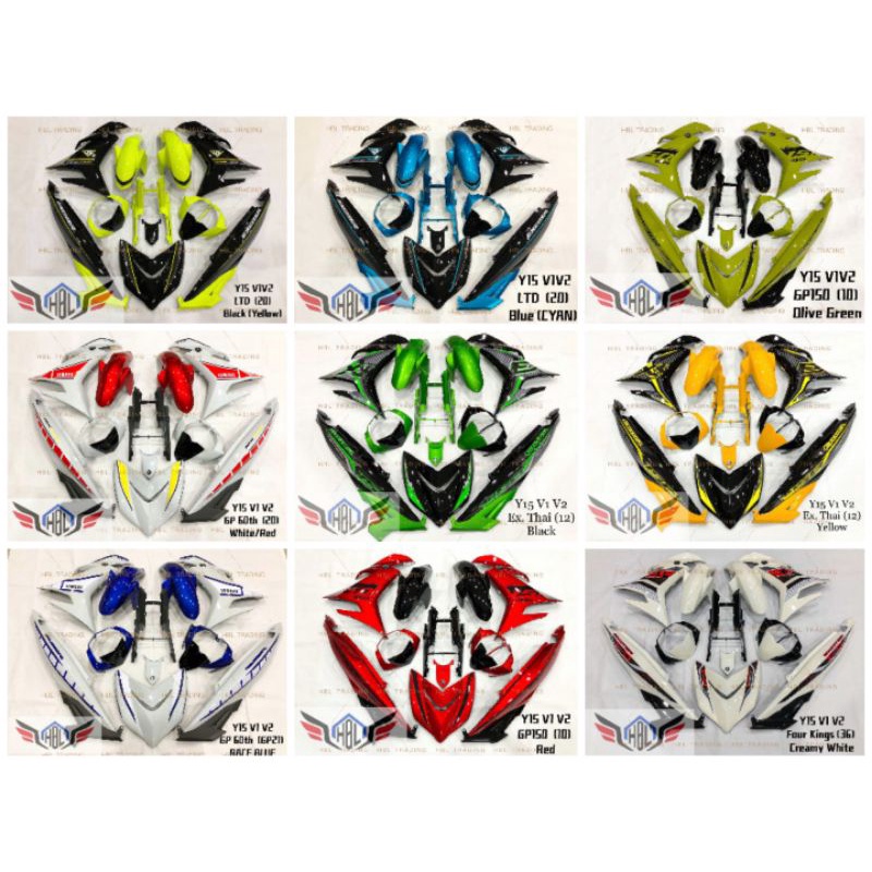 Yamaha Y15ZR Cover Set Special Colour Parts HBL GENUINE PARTS | Shopee ...