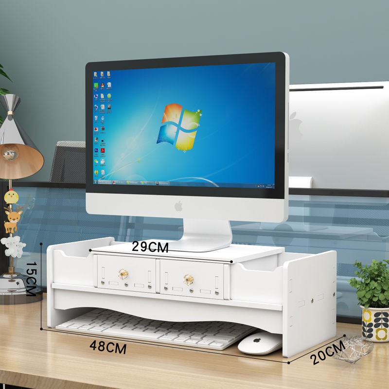 Tempat Komputer Monitor Penambahan Tinggi Rak Cawangan Pelapik Kotak ...