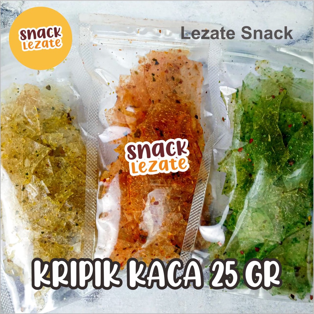 Spicy Glass Chips 25GR Spicy Kripca Orange Leaf Original Green Chili ...