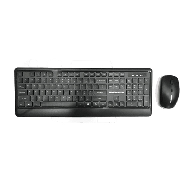 Monster KM3 WIRELESS CONNECTION BLACK AND WHITE WIRED KEYBOARD AND ...