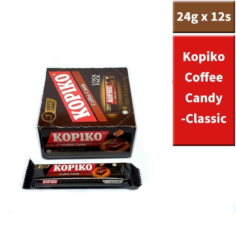 [TKM] Kopiko Coffee Shot Stick Candy 288g (12 Sticks x 24g) | Shopee ...