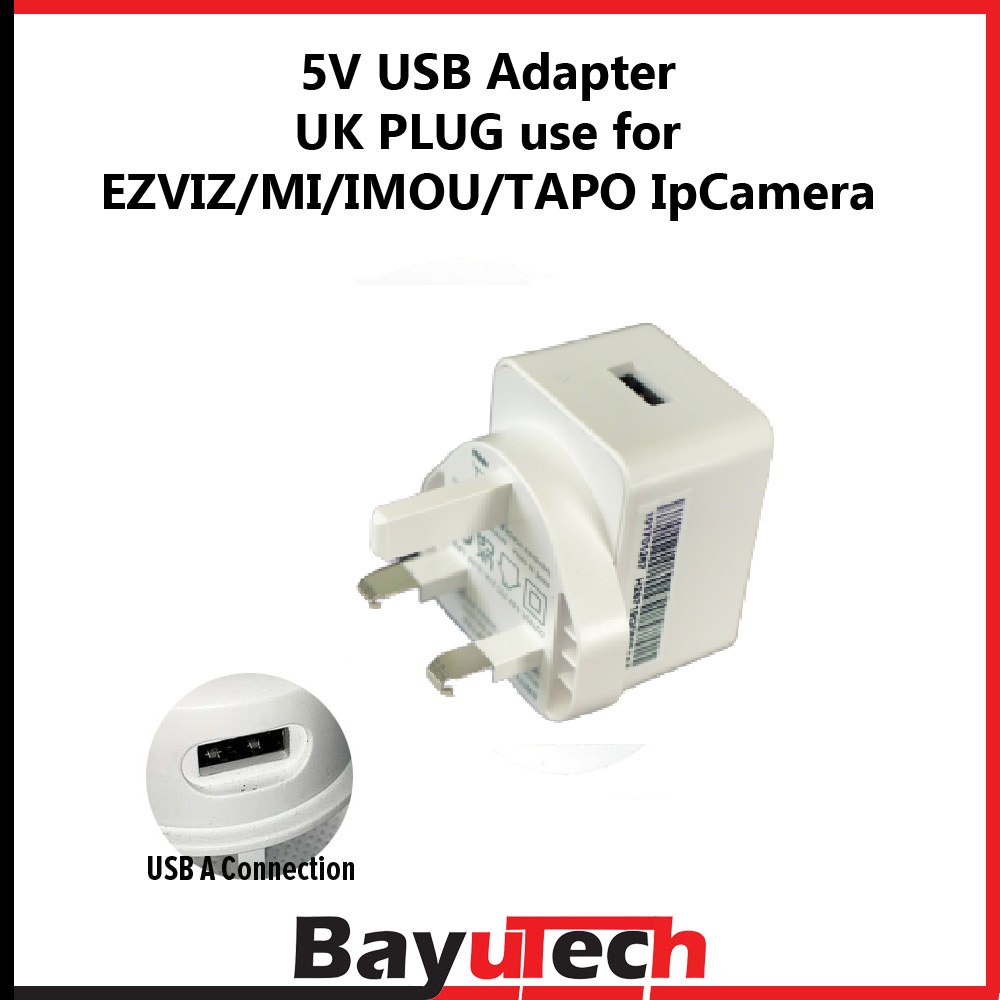 Ezviz Indoor 5V Power Adapter for IP Cam Ezviz/Xioami/IMou/Nest/Google ...