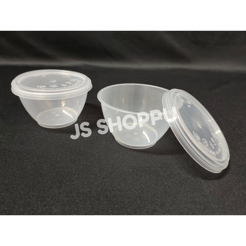 MS W2 / FC200 Round Plastic Food Container (50pcs±) / Plastic Container ...