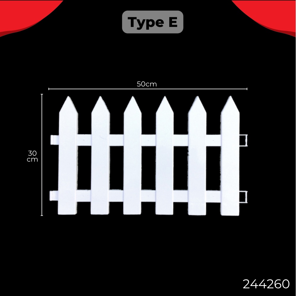 SUPERSAVE Garden Fence Decoration Outdoor Pagar Hiasan Taman PVC ...