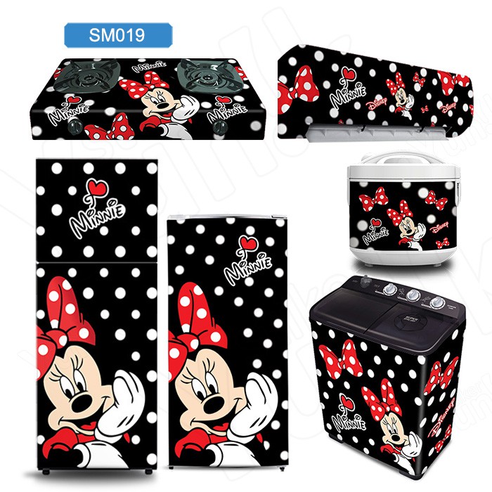 MESIN Sticker 1 & 2-door Refrigerator, Stove,, AC, Minnie Mouse 19 ...