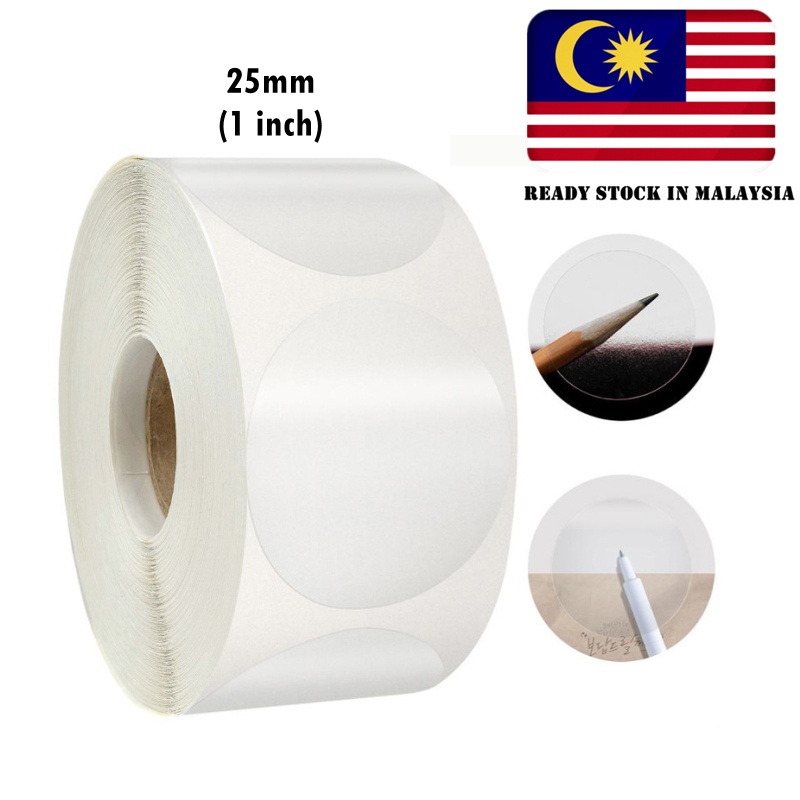 500pcs/roll Transparent Round Shape Clear Sealing Stickers 1 inch ...