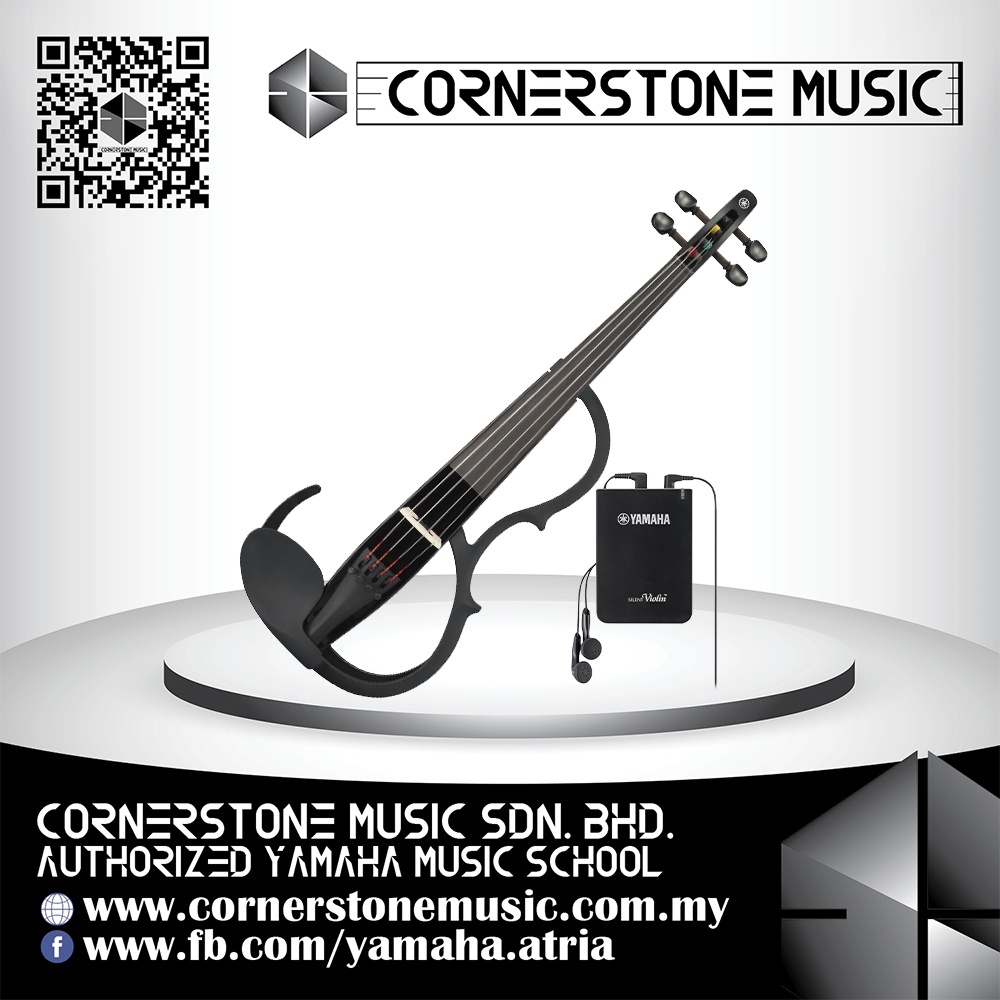Yamaha SILENT Violin 4/4 Full Size Violin YSV104 *Pre Order* ( YSV 104 / YSV104Bl ) - Bl / Black ...
