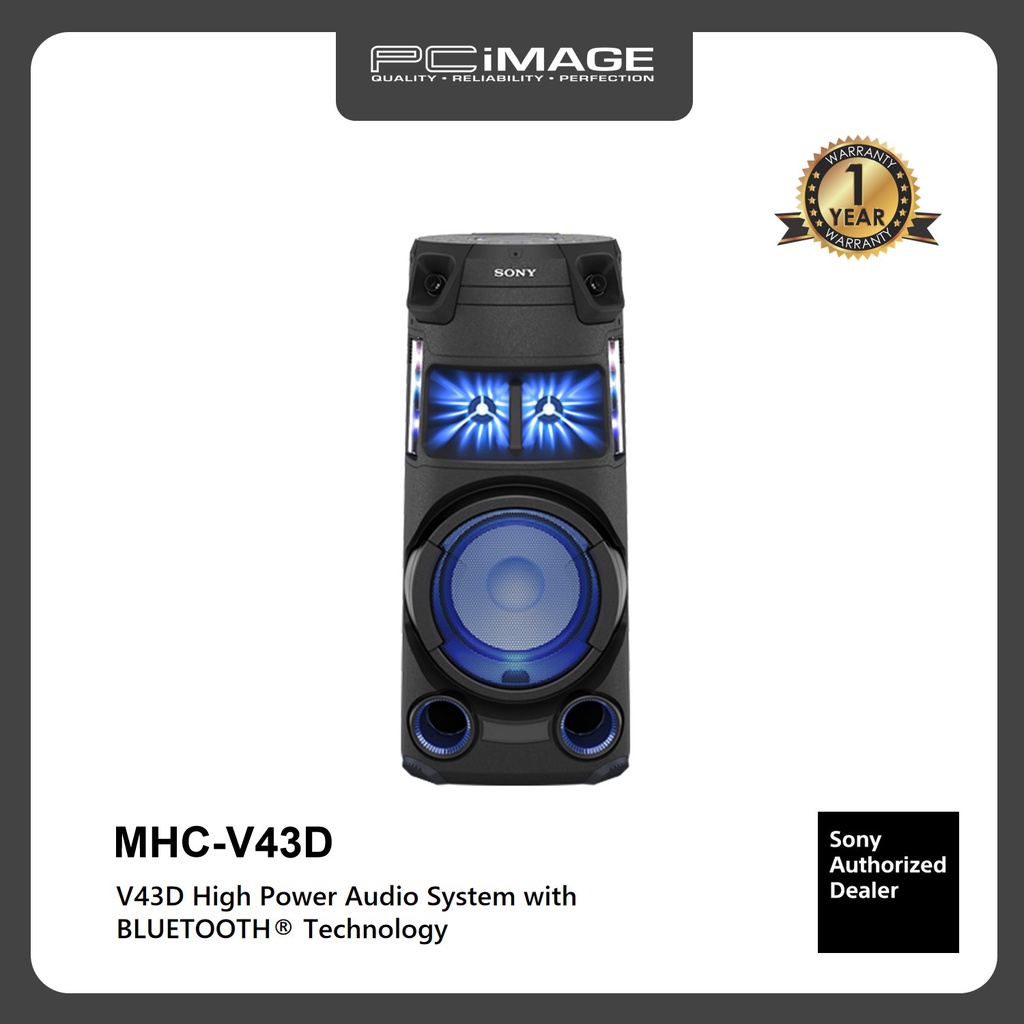 Sony MHC-V43D High Power Audio System with BLUETOOTH® Technology ...