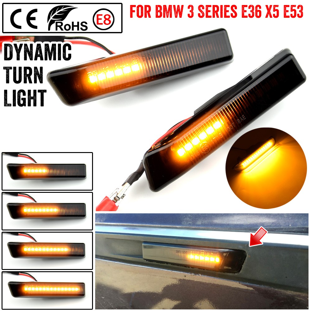 Led Dynamic Turn Signal Light Side Marker Fender Sequential Lamp ...
