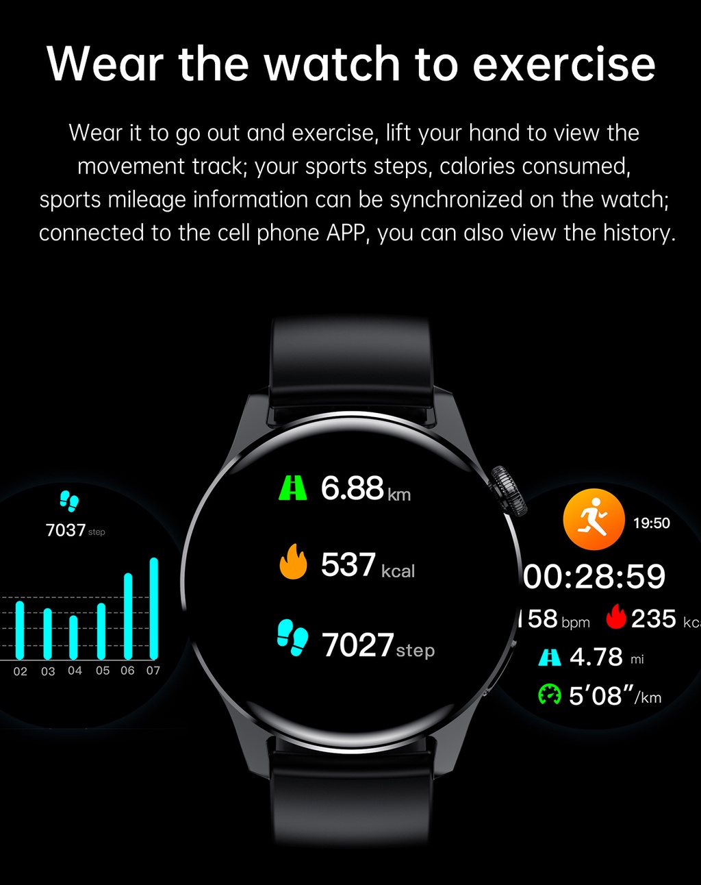 LIGE Smart Watch For Men New Fashion Full Touch Screen Sports Fitness ...