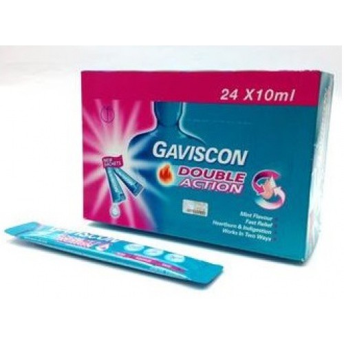 24 x 10ml Gaviscon Double Action Liquid Sachet - Mint (Box) | Shopee ...