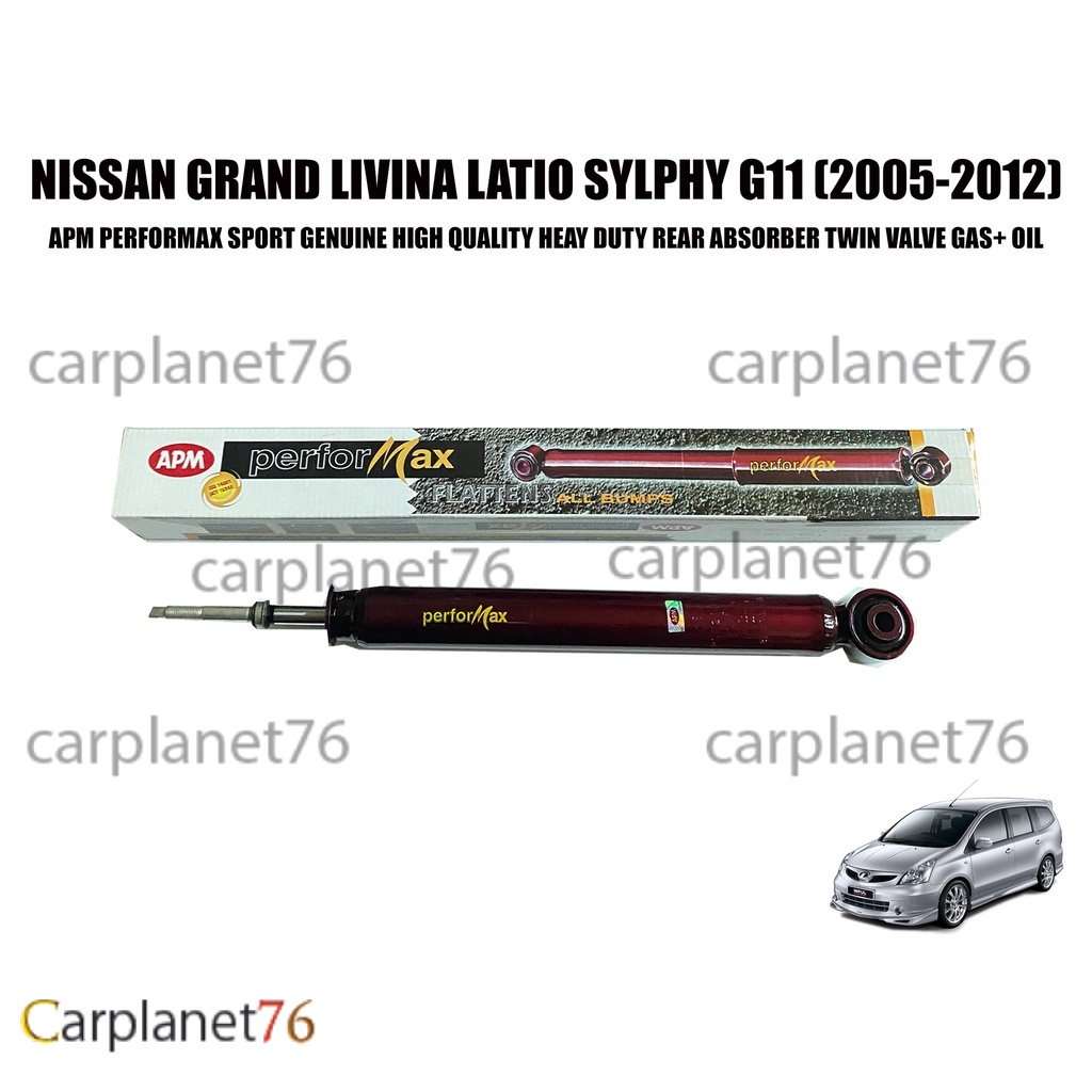 NISSAN GRAND LIVINA LATIO SYLPHY G11 HEAY DUTY REAR ABSORBER TWIN VALVE ...