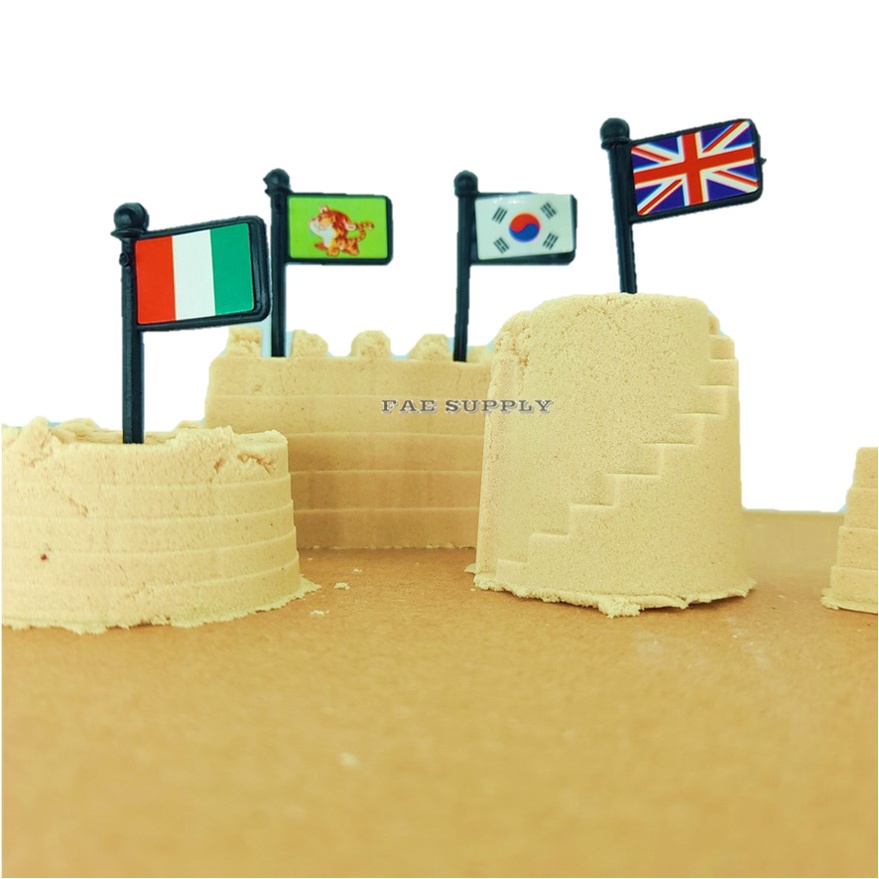 miniature toy flag bendera mini mainan pasir sand toy 20pcs | Shopee ...