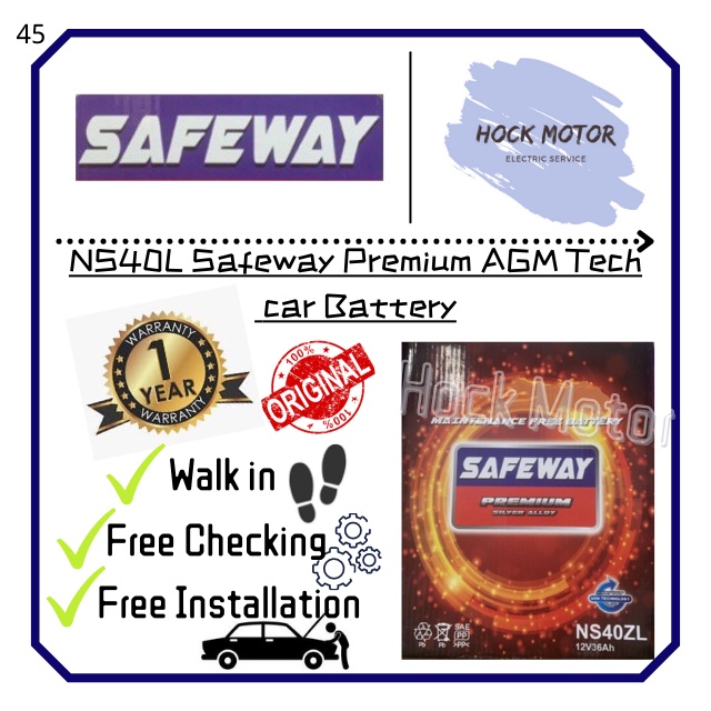NS40ZL Safeway Premium AGM Tech car battery | Shopee Malaysia