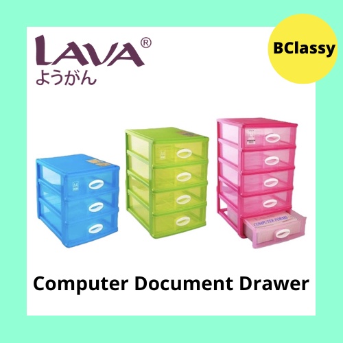 Lava A4 Drawer Multilevel Tier Desk Drawer Papar Document File Cabinet ...