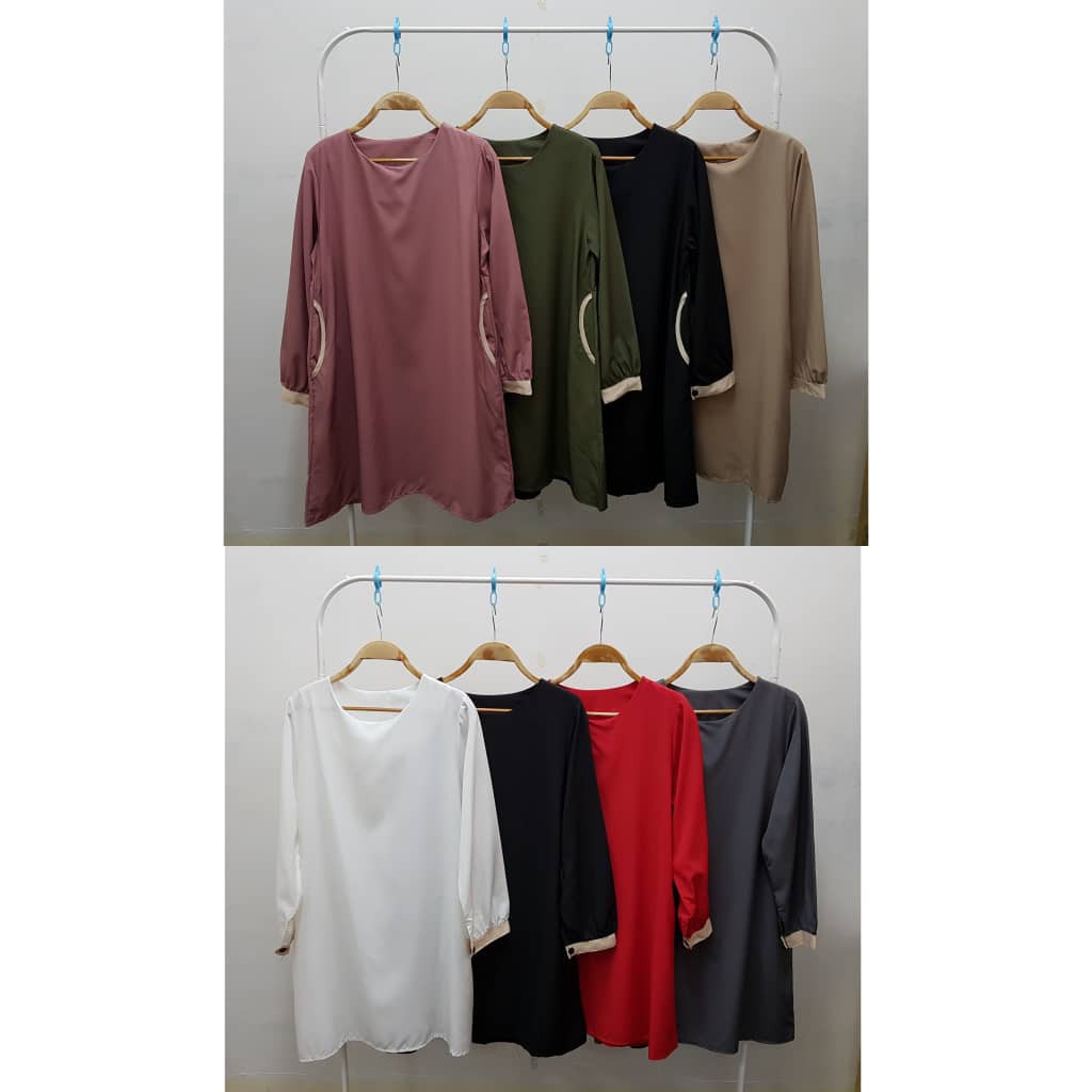 BLOUSE MUSLIMAH BLOUSE LABUH | Shopee Malaysia