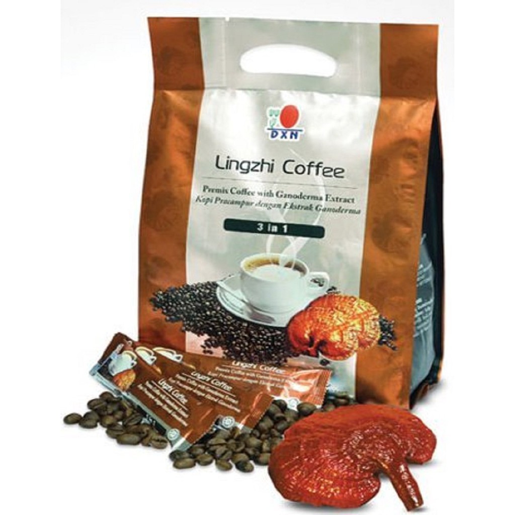 DXN Lingzhi Coffee 3 in 1 with Ganoderma | Kopi Lingzhi (20 sachets x ...