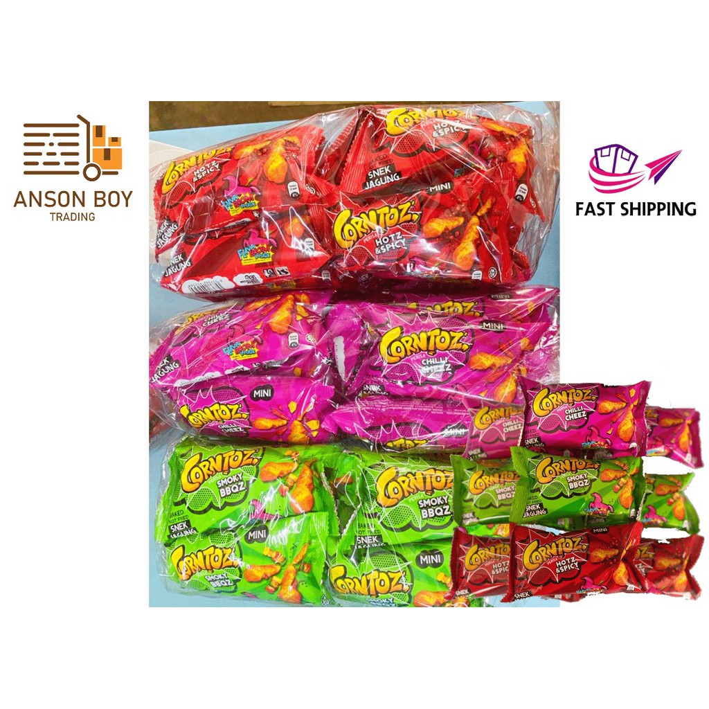 [READY STOCK] CORNTOZ MINI15gramX30's HOT&SPICY/CHILLI CHEEZ/SMOKY BBQZ ...