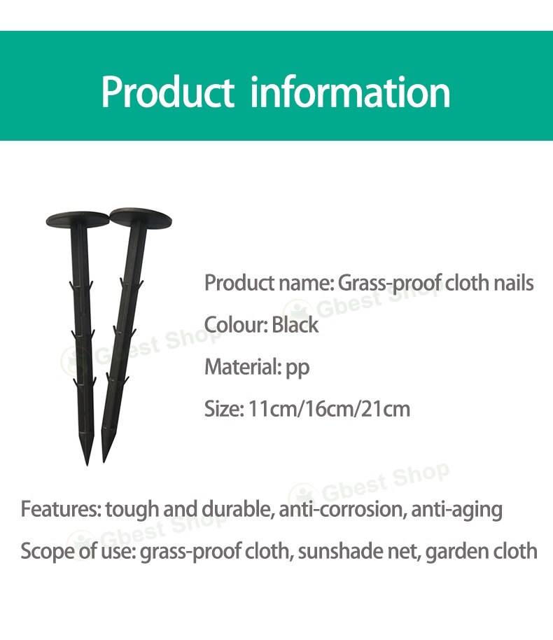Weed Mat Nail Lawn Nail Weed Resistant Cloth Floor Grass Cover Weedmat ...