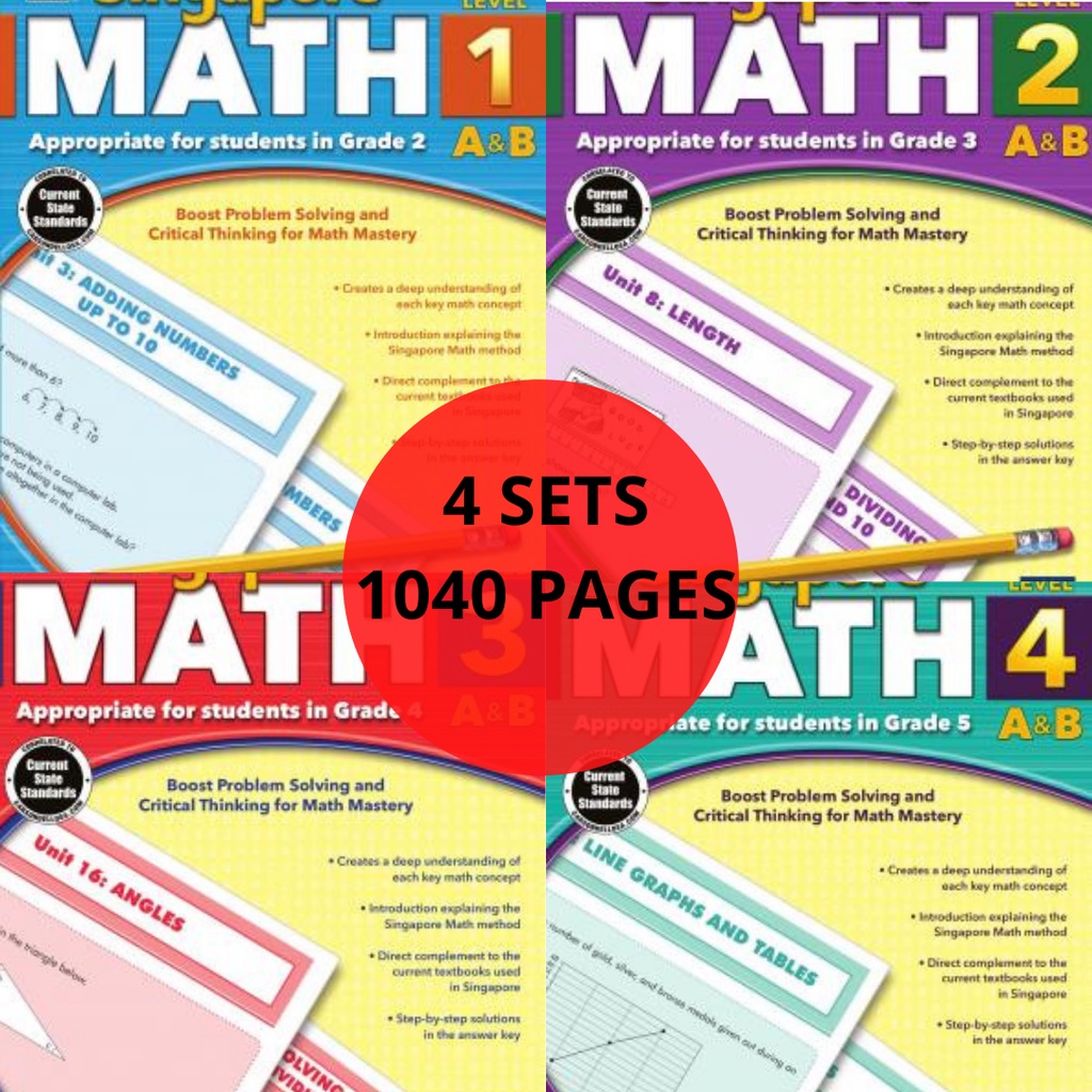 (PDF) student workbook mathematics level 1-4 (1040 pages) | Shopee Malaysia