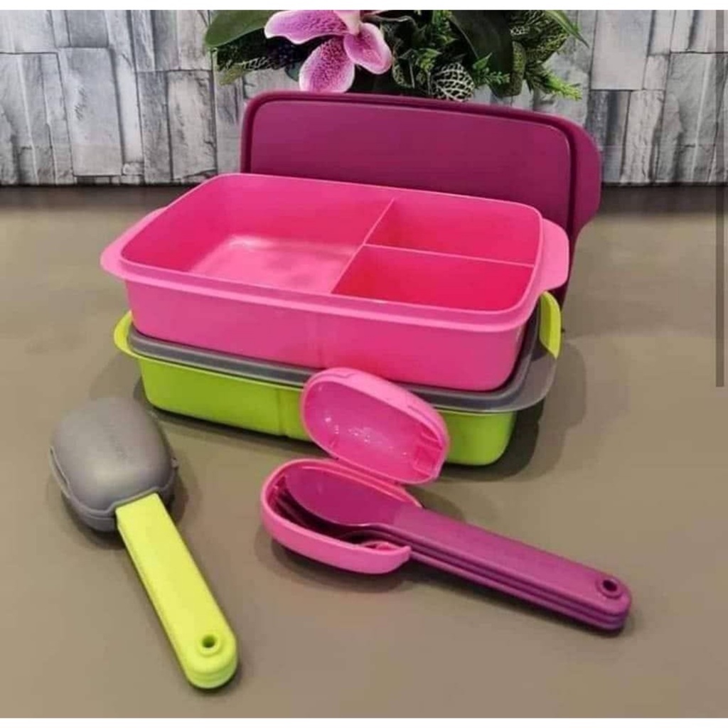 OFFER 10 Jenis: Tupperware JOLLY TUP 1L Divided lunch box /1L Keeper ...