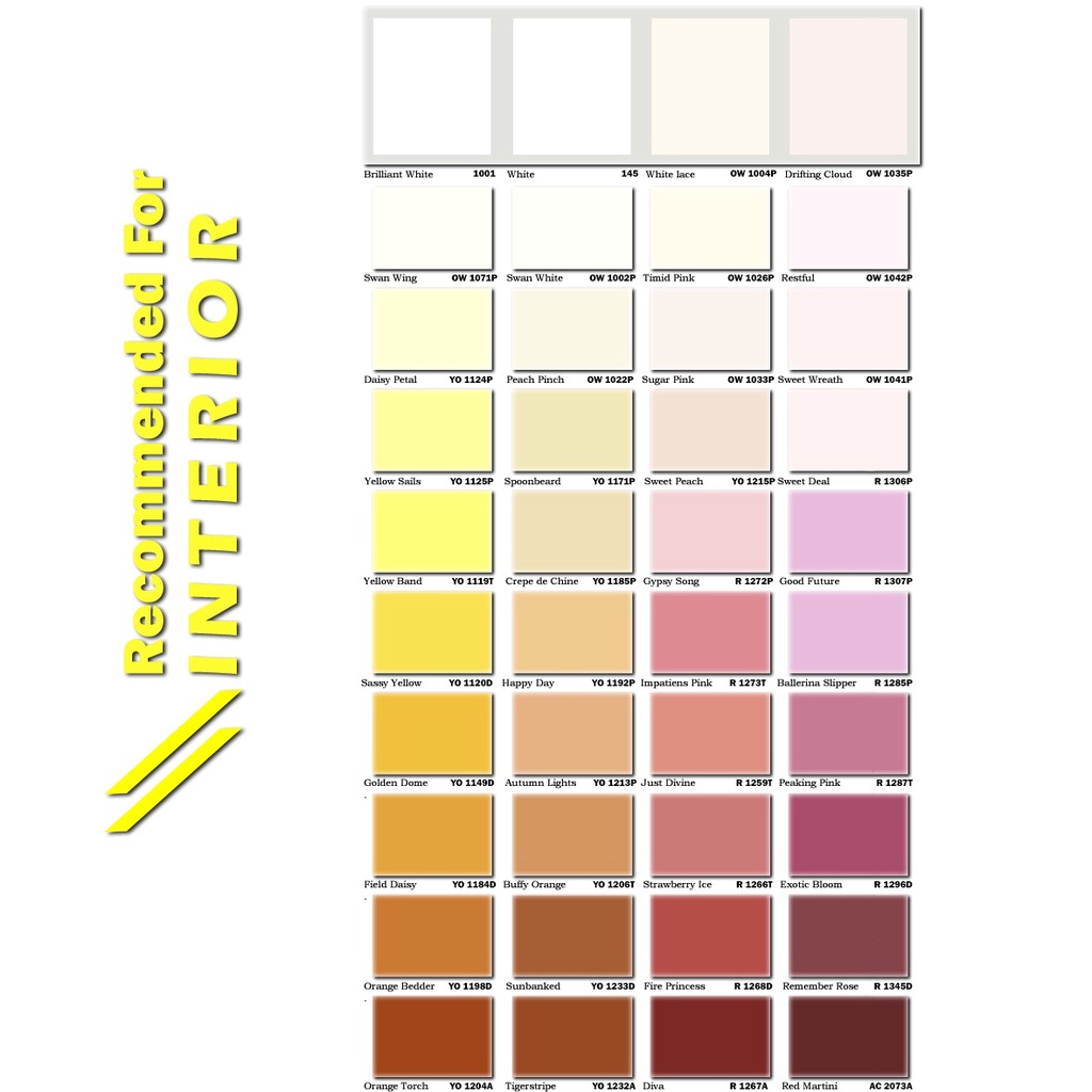 Nippon Paint EasyWash Interior collection 1 Liter Reticent White 1083P ...