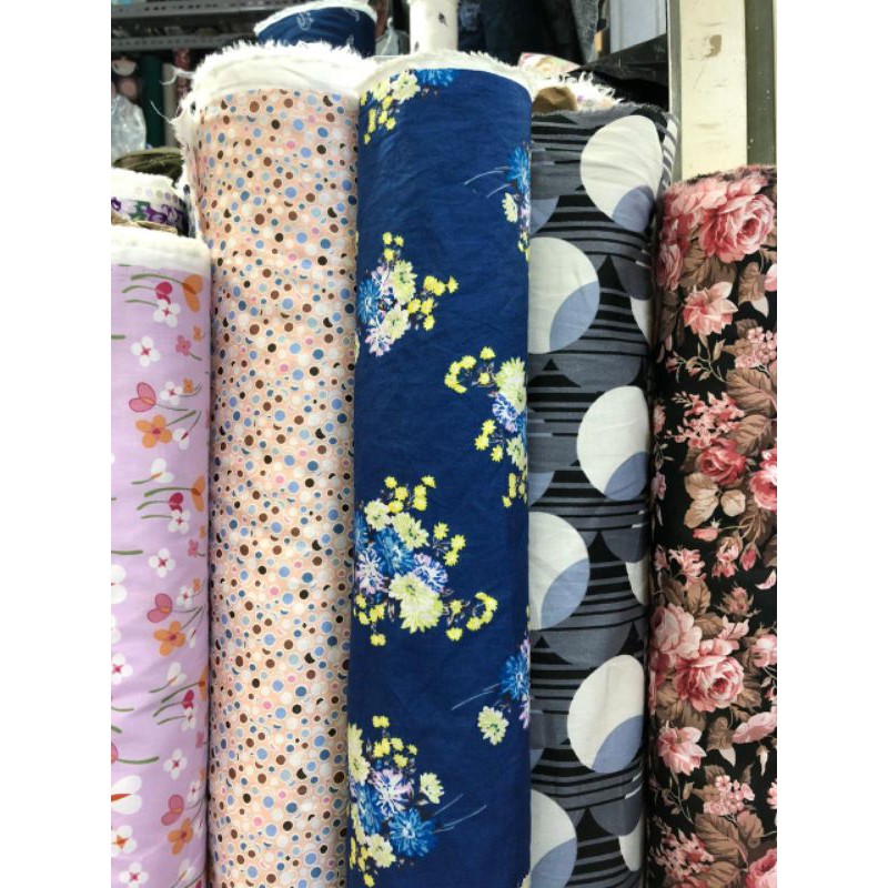 KATUN Japanese cotton fabric, Japanese catoon catton, large floral ...