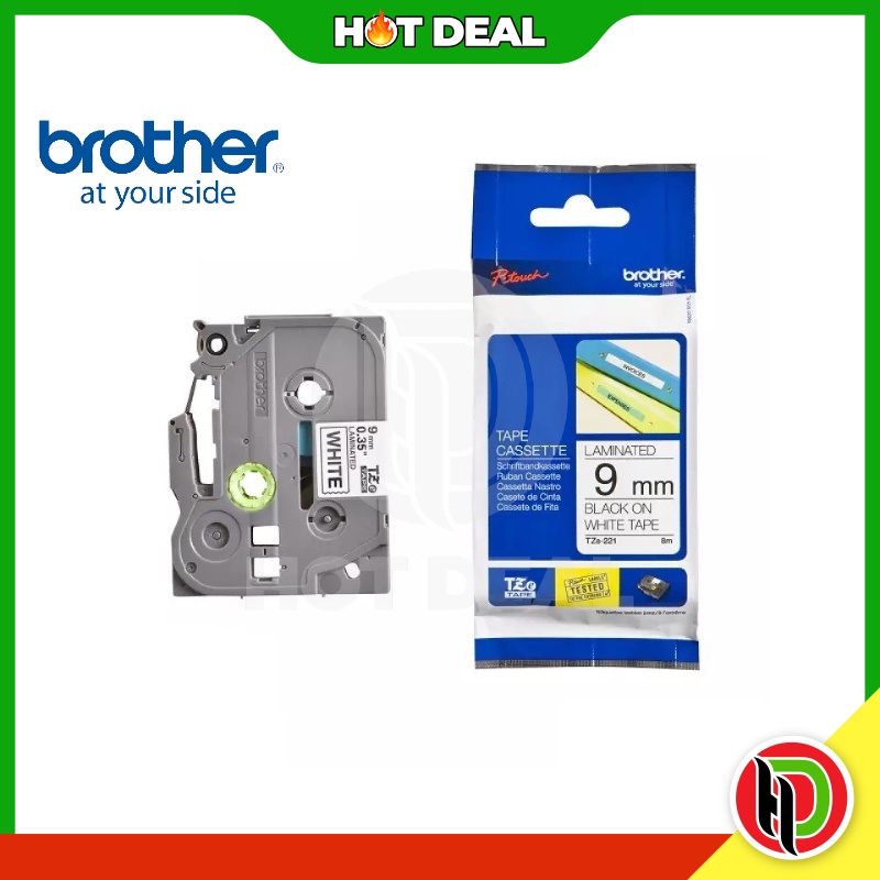 Hotdeal Brother Genuine TZE series 9mm Labelling Tape - 8 Meters ...