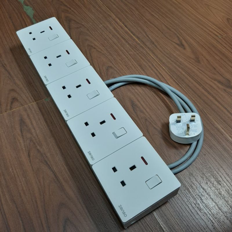 (Heavy Duty)5 Gang Extension cable wire with SIRIM Zenso 13A switch ...