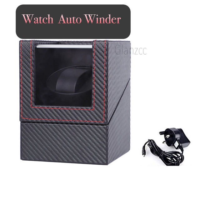 🔥Ready Stock🔥Automatic Rotation Carbon Fiber Watch Jewelry Box Watch ...