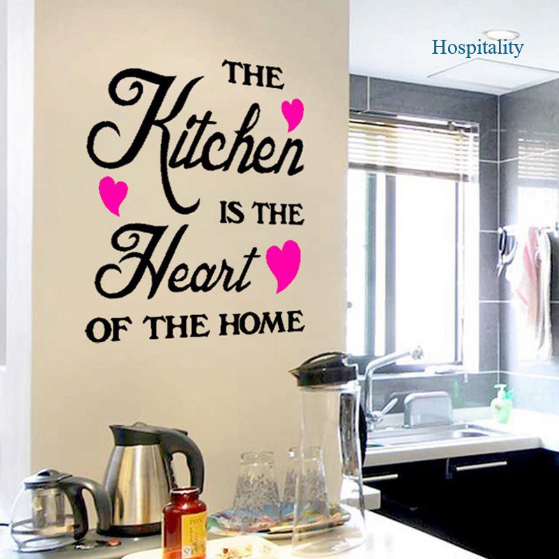 Hospitality Kitchen Sticker The Kitchen Is The Heart Of The Home Wall ...