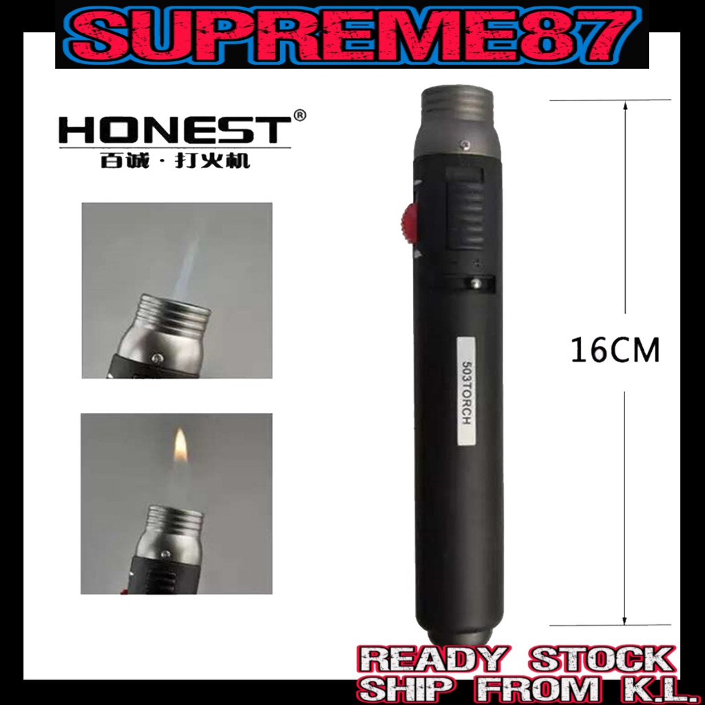 Honest 503 Jet Flame Torch 2 Fire Mode Pencil Torch Butane Gas Lighter ...