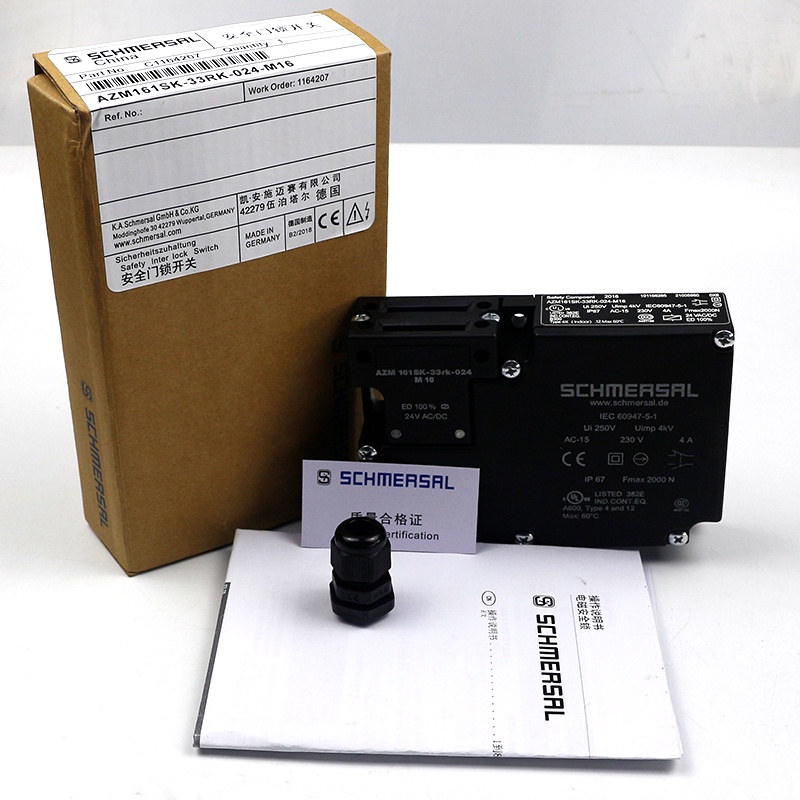 SZ The new Schmersal Safety Door Switch AZM 161SK-33RK-024-M16 has a ...