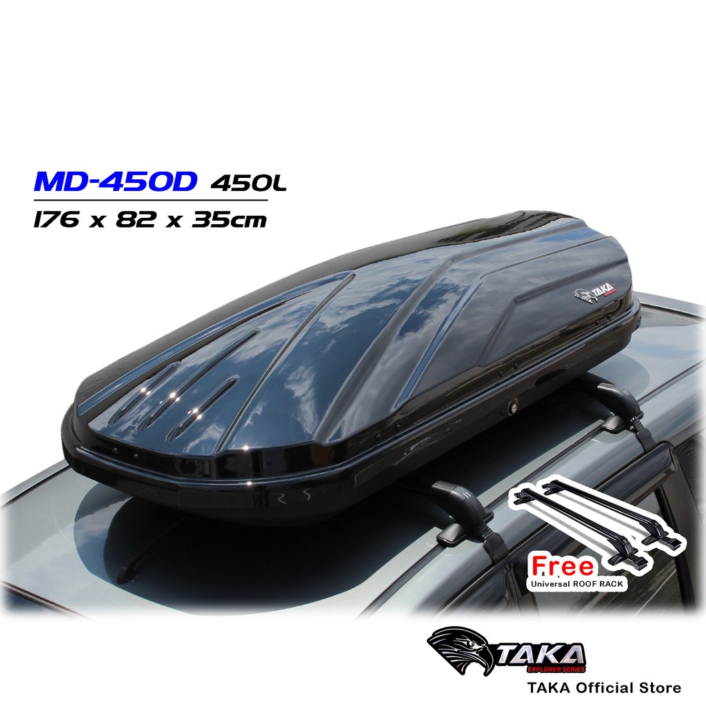 TAKA MD-450D [XL Size] 450L Car Roof Box [Explorer Series] [Glossy ...