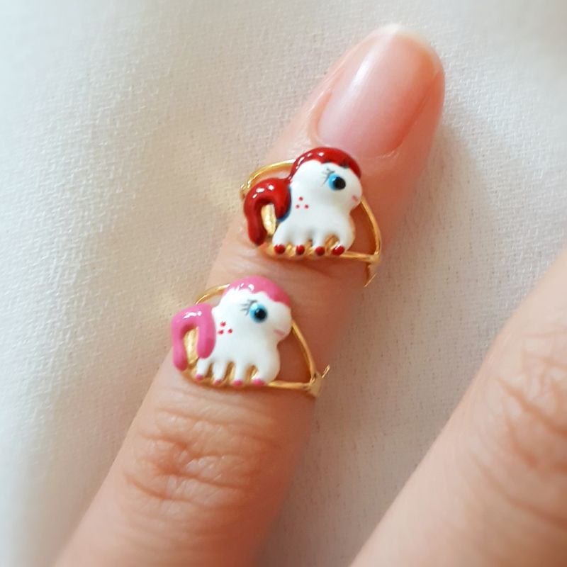 Light Gold Pony Baby Ring 1/2 gr | Shopee Malaysia