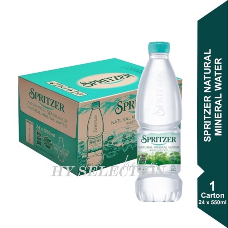 Spritzer Natural Mineral Water (550ml x 24) | Shopee Malaysia
