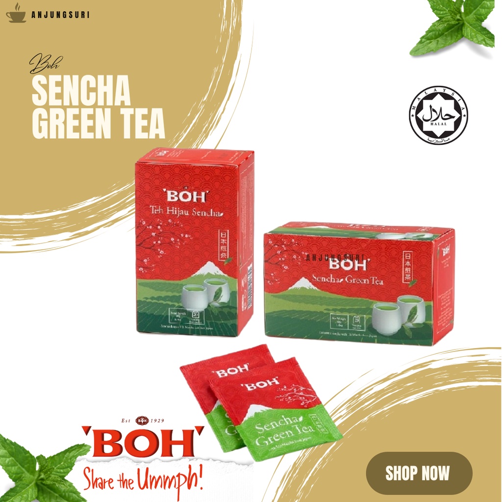 Boh Sencha Green Tea perfect blend of Sencha and Matcha green teas Teh ...