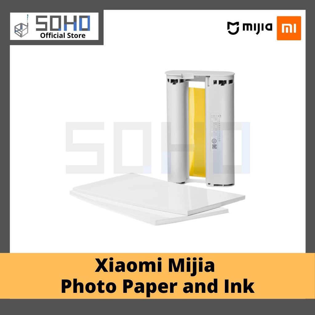 Xiaomi Mijia 6 inch Photo Paper Ink Ribbon 40 SheetsMIJIA Wireless ...