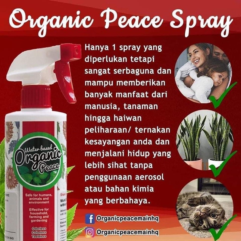 Organic peace spray (ready stock) | Shopee Malaysia