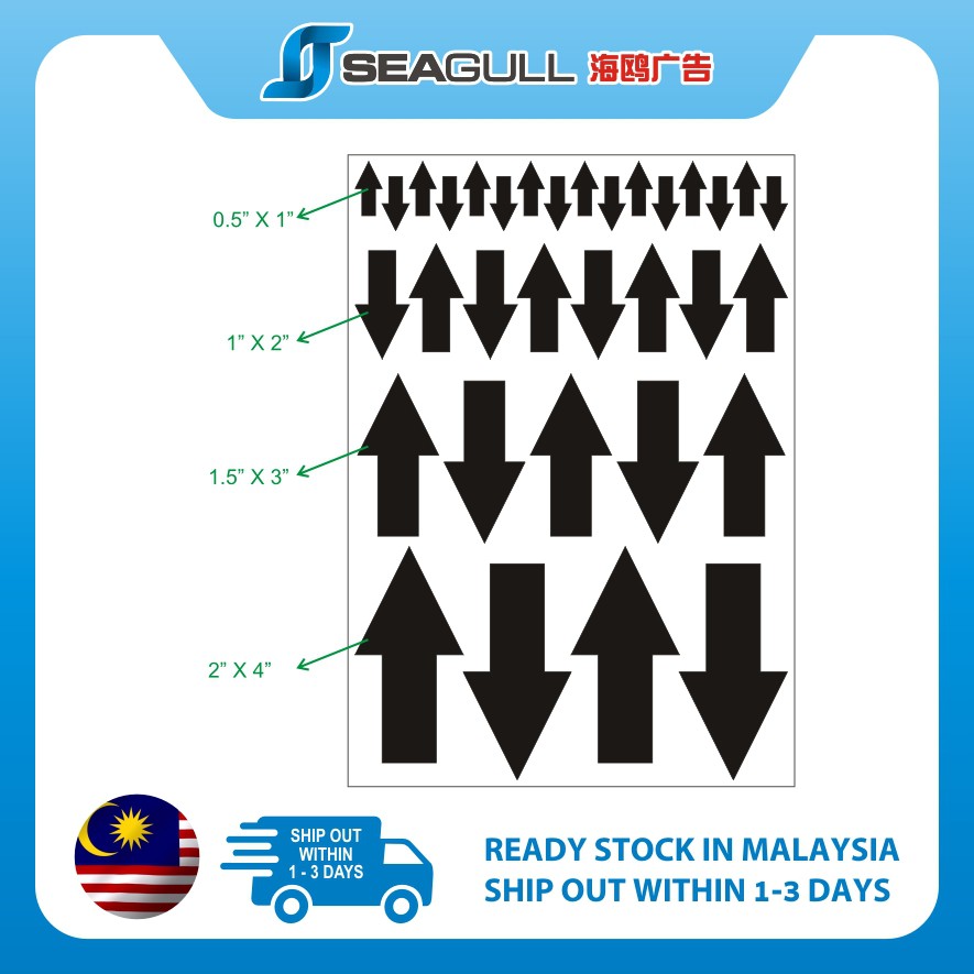 Arrow Sticker Anak Panah for Error Mistake Defect Marking Rework ...