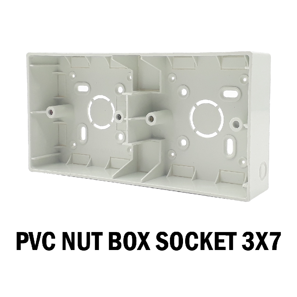 Geloof PVC Electrical Nut Box Switch Socket Single Double Base Cover ...