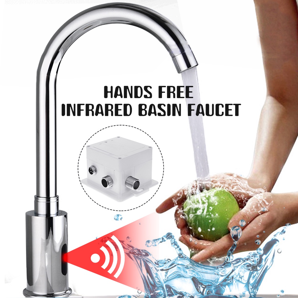 DC6V Infrared Sensor Basin Sink Faucet Touchless Automatic Touch Free ...