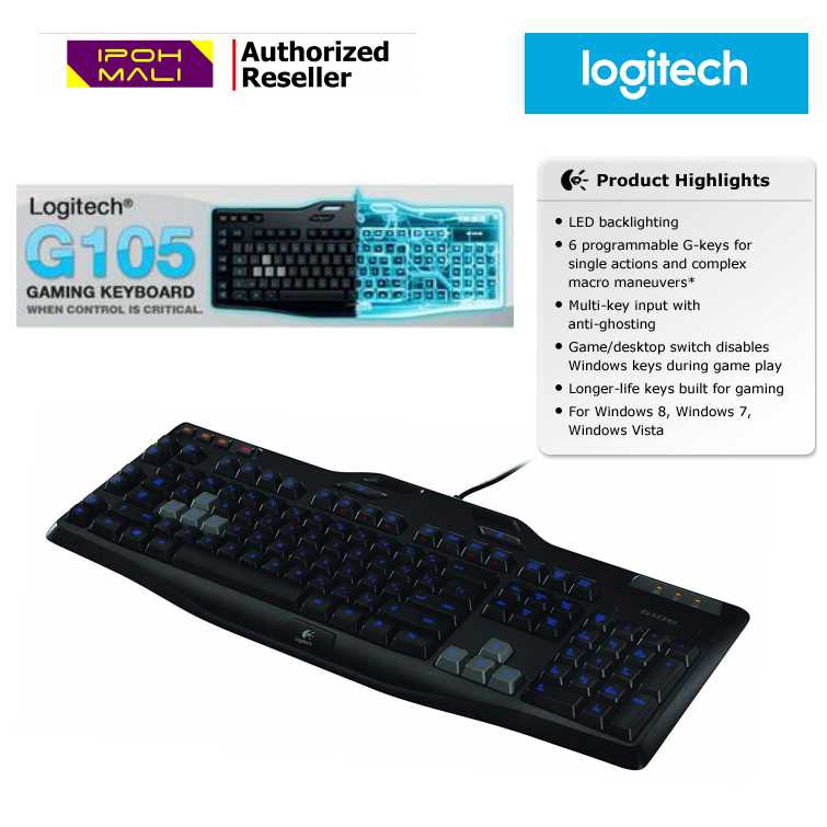 Logitech Gaming Keyboard G105 920-003373 | Shopee Malaysia
