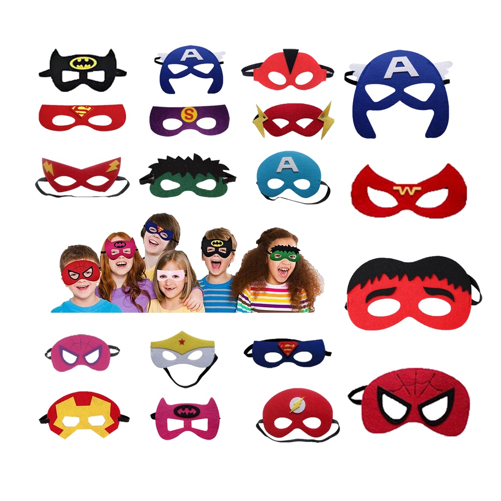 MALAYSIA STOCK Superhero Felt Mask Party Gift Superman Hulk Batman ...